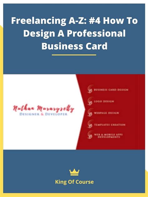 Freelancing A Z 4 How To Design A Professional Business Card