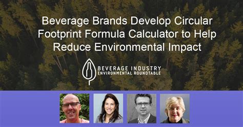 Beverage Brands Develop Circular Footprint Formula Calculator