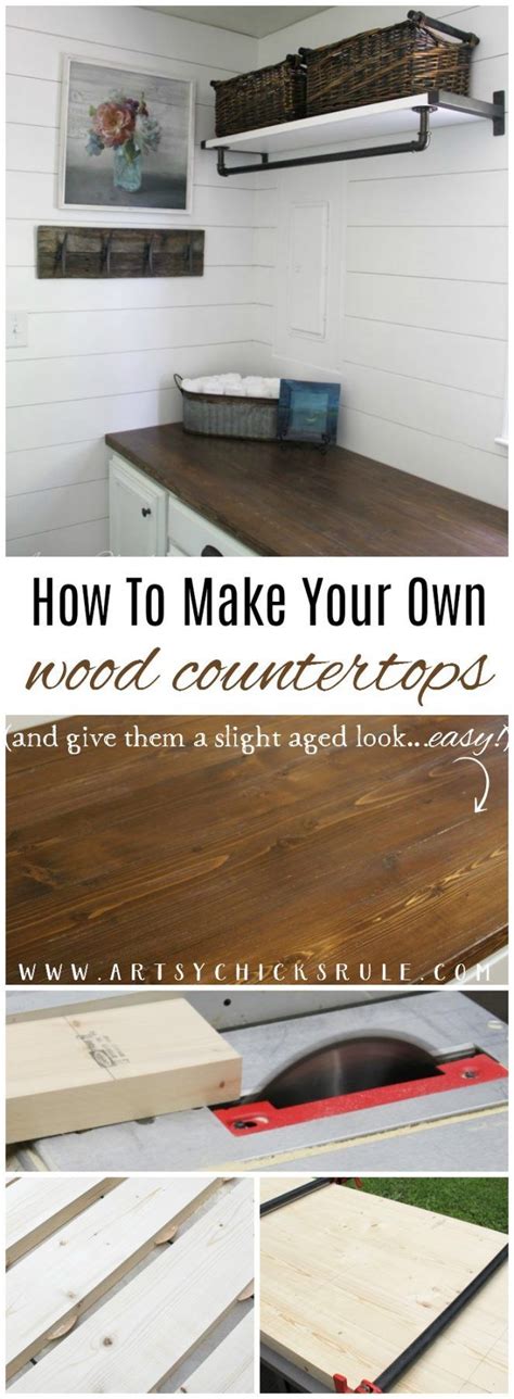 How To Make Your Own Wood Countertops And Give Them A Slight Aged