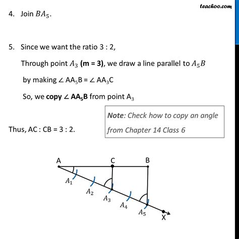 Construction Divide A Line Segment In A Given Ratio Class
