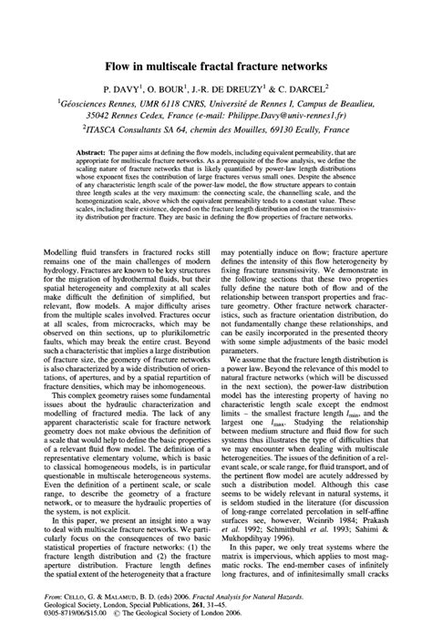 Pdf Flow In Multiscale Fractal Fracture Networks
