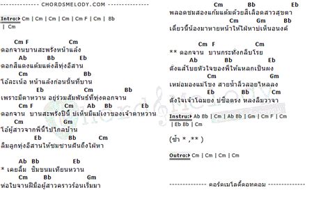 ดอกจานบาน คอร์ด เต๋า ภูศิลป์ Chordsmelody