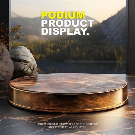 제품 전시를 위한 포디움 무대 쇼 제품 프레젠테이션을 위한 최소한의 디스플레이 모 ⁇ 프리미엄 Ai 생성 Psd
