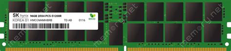 Hmcgm4mhbrb Sk Hynix 1x 96gb Ddr5 6400 Rdimm Pc5 51200r Dual Rank X4 Module