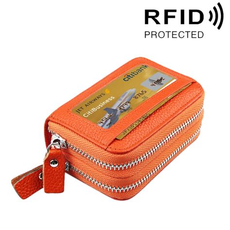정품 쇠가죽 채찍으로 치다 가죽 이중 레이어 단색 지퍼 카드 홀더 지갑 Rfid 차단 동전 지갑 카드 가방 보호 케이스 11