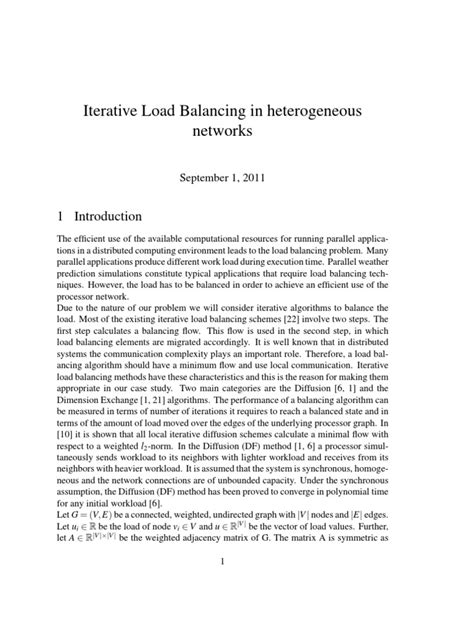 Iterative Load Balancing In Heterogeneous Networks September 1 2011