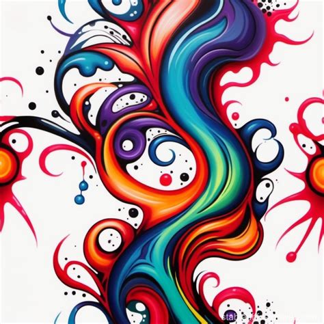 Tattoo Design With Colorful Paint Patterns Stable Diffusion Online