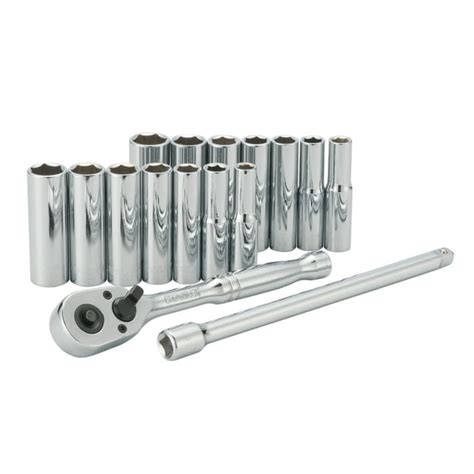 Stanley 89 199 16 Piece 1 4 Inch Deep Socket Set Sae