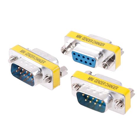 DB9 D Sub 9Pin Connectors Mini Gender Changer Adapter Rs232 Serial Connector 1pc Ielectrony