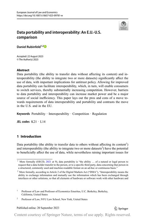 pdf data portability and interoperability an e u u s comparison