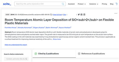 Room Temperature Atomic Layer Deposition Of Sio 2 On Flexible Plastic