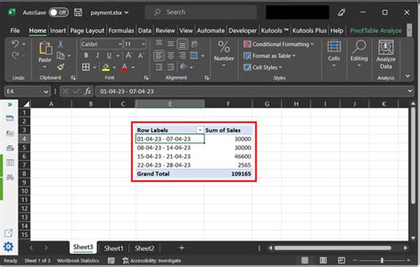 如何在数据透视表中按周分组?极客教程 如何在数据透视表中按周分组?极客教程
