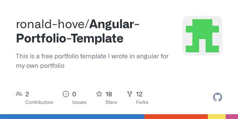 Github Ronald Hove Angular Portfolio Template This Is A Free