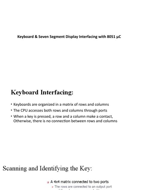 Keyboard And Seven Segment Display Pdf Electrical Engineering Computer Science