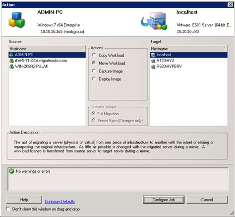 Automated Migration To Vmware Using Migrate Client Platespin Migrate 20198 User Guide