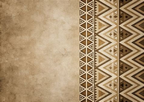 Intriguing Geometric Patterns Exploring Minimalist African Textile Designs In Beige And Brown