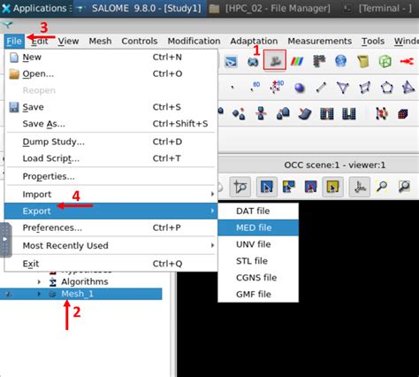 mesh generation using salome cloud hpc