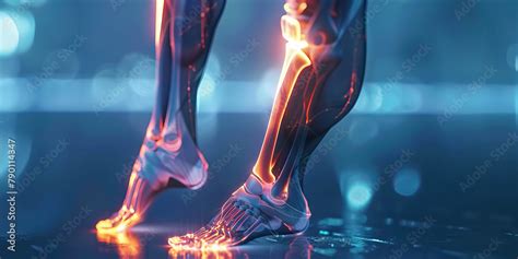Illustration Stock Shin Splint Strain The Leg Pain And Swelling
