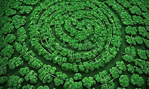 Spiral Pattern Green Leaves Creates Mesmerizing Visual Effect With The Center The Spiral Being