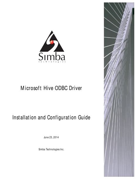 Microsoft Hive Odbc Driver Install Guide Pdf Sql Transport Layer