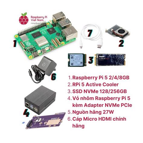 Raspberry Pi 5 Super Computer Kit Miễn Phí Cài Hệ điều Hành