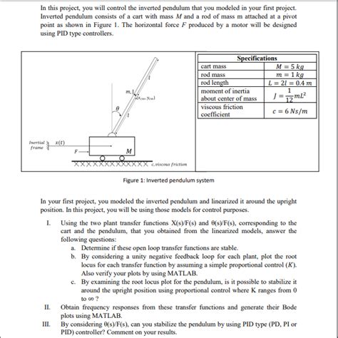 Solved In This Project You Will Control The Inverted