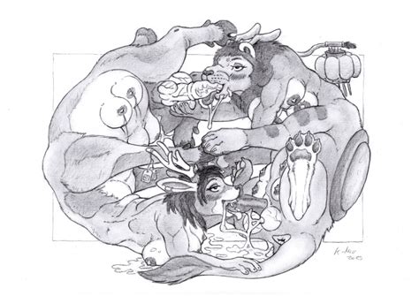 Rule 34 69 Position Absurd Res Antlers Blue Breasts Cervine Deer Deer