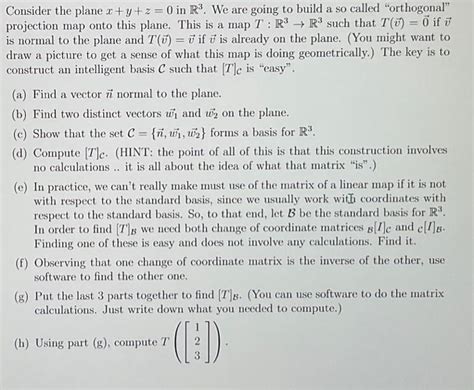 Solved Consider The Plane X Y Z In R We Are Going To Chegg