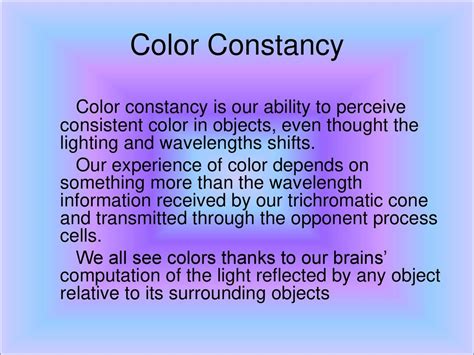Color Constancy Psychology
