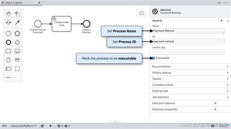 Camunda快速入门（二）：设计并执行第一个bpmn流程camunda前端绘制流程图保存 Csdn博客
