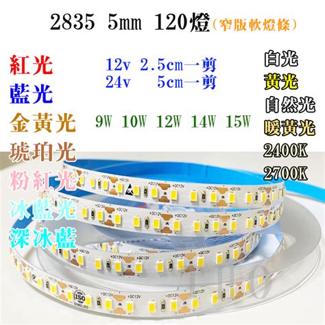 Led 2835 窄版軟條燈 120燈【12v12w白光】 特好照明
