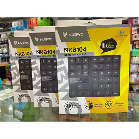 ส่งจากไทย Nubwo Numeric Keypad Wireless 18keys Silent Switch แป้มพิมพ์ตัวเลขไร้สาย Nkb104 Nkb105