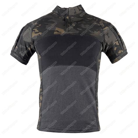 Tactical Short Sleeve Combat Shirt Speical Force Multicam Black