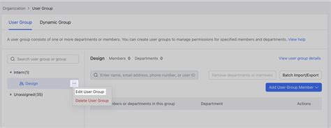 Admin Manage User Groups