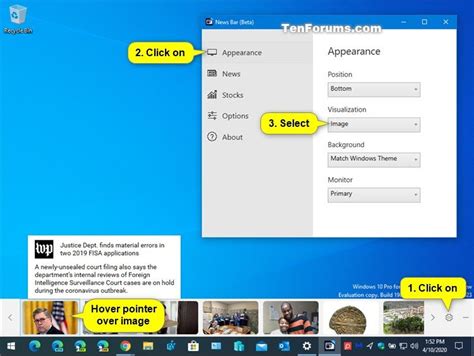How To Show Text Or Image On News Bar In Windows 10 Tutorials