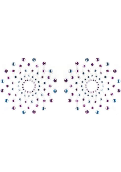 Pasties Crystal Mosaic Blue Purple Peekaboo Crystals