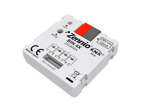 Zennio Bin 4x Universal Interface With 4 Binary Inputsled Outputs Zio Bin4x Input Module