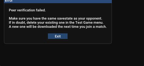 Peer Verification Error R Fightcade