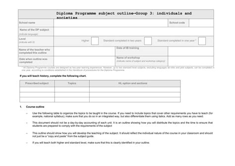 Ib Diploma Subject Outline Group 3 Individuals And Societies
