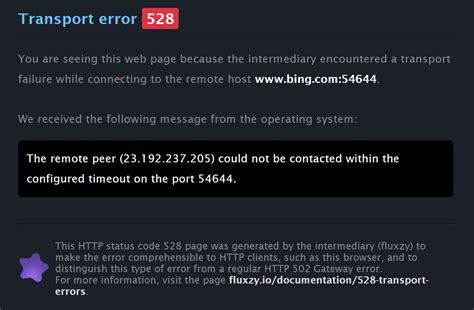 Transport Errors