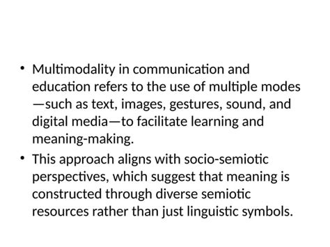 Multimodality Study In English Language Educationpptx