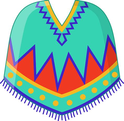 Mexican Poncho Colorful Icon Stroke Png And Svg Design For T Shirts On