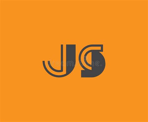 Js Stylish Modern Monogram Logo Stock Vector Illustration Of Clean