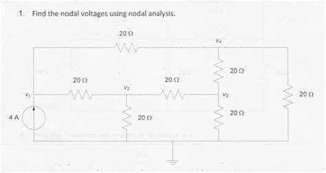 Solved Find The Nodal Voltages Using Nodal Analysis Chegg Com