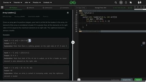 Leaders In An Array Simple Optimal Youtube
