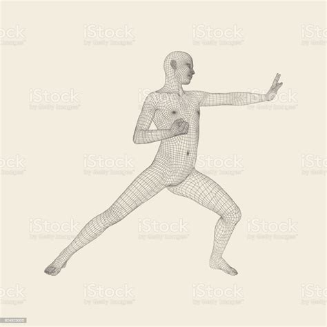 파이터입니다 남자 인체 3d 모델입니다 스포츠 기호입니다 디자인 요소입니다 벡터 일러스트입니다 군사에 대한 스톡 벡터 아트 및 기타 이미지 Istock