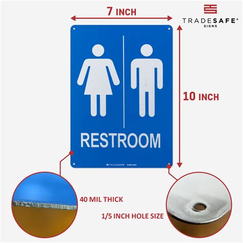 Unisex Restroom Sign Aluminum Restroom Signs Tradesafe