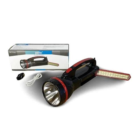 Мощный светодиодный аккумуляторный фонарь Panther Pt 7758 прожектор переносной для охраны фото