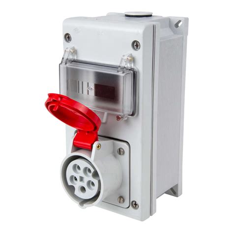 Ilme 16a 3p N E 415v Socket With Rcd Compartment Ip44 Bpr1665cs Cef