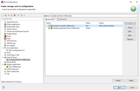 Coffeescript Eclipse Refresh Workspace After Running External Tool Stack Overflow